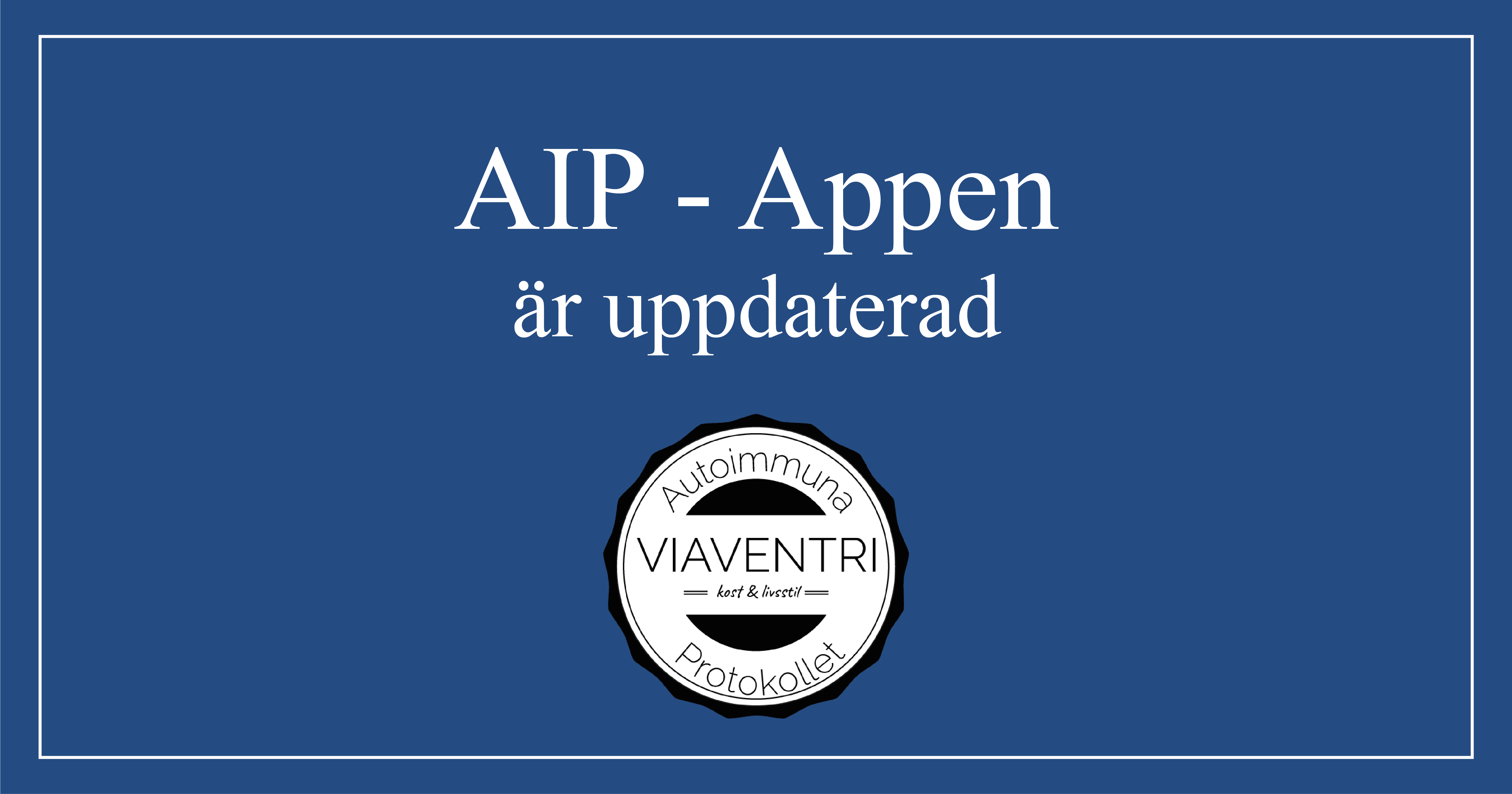AIP-appen uppdaterad med nya recept! - Viaventri